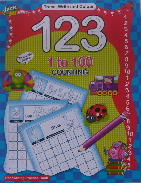 Trace, Write and Colour 123 (1 To 100) Counting – Ilmi Book House